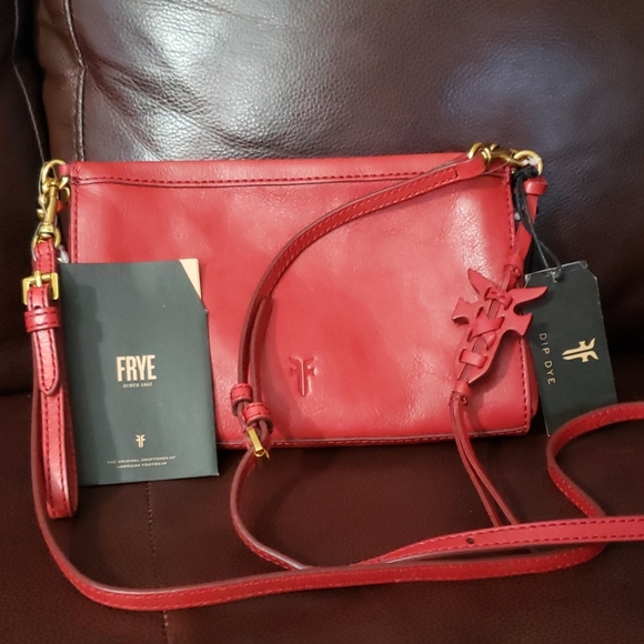 Frye | Bags | Frye Red Leather Crossbody Bag | Poshmark